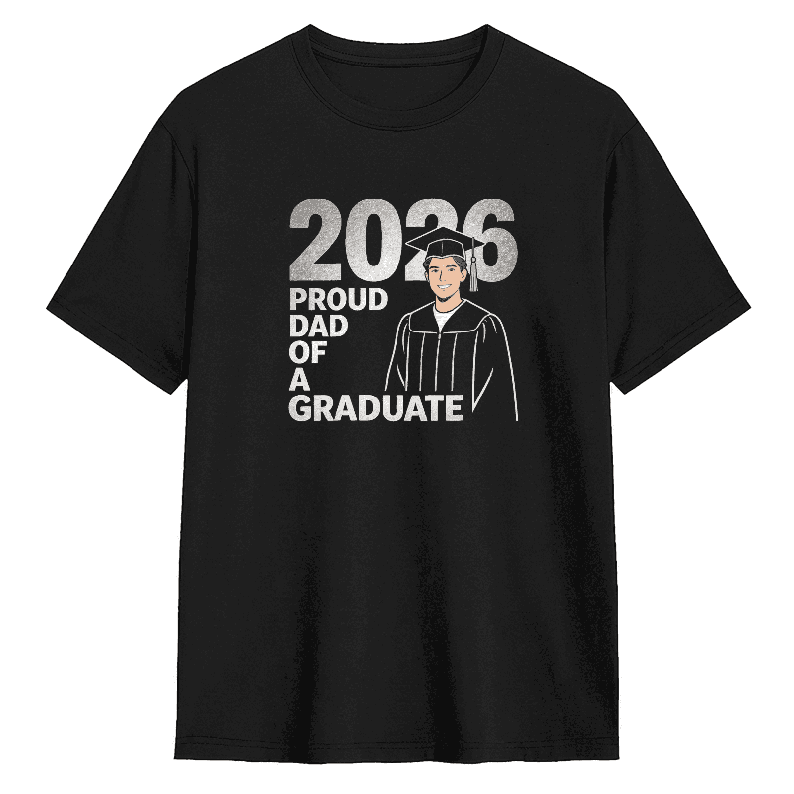 2026 Proud Dad Of A Graduate Vintage Graphic Tee for Men, Funny Gift ...