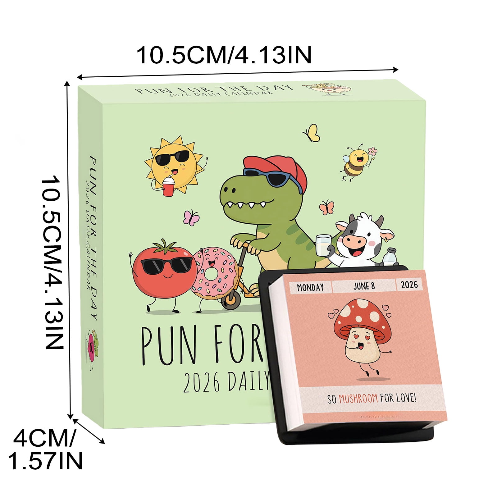 2026 Punny Incentive Small Desktop Calendar Cute Cartoon Funny Ripped ...