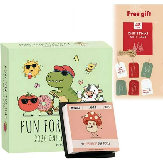 2026 Punny Motivational Desk Calendar, Daily Tear-off Pun Of The Day ...