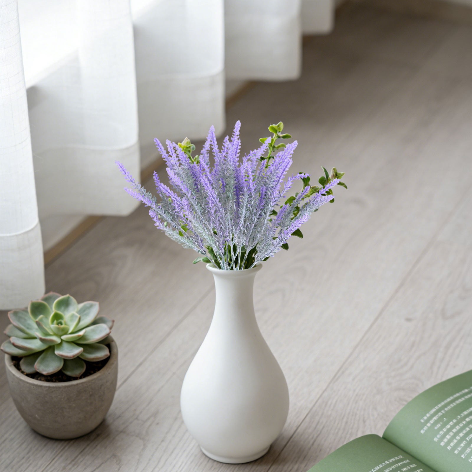 2026 Purple Flocked Artificial Lavender - Soft Velvet Texture Silk ...