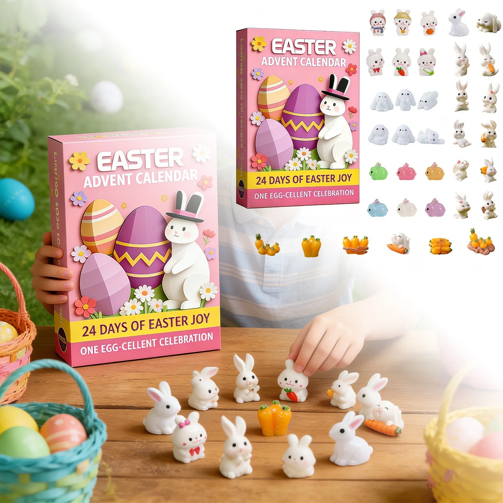 2026 Rabbit Advent Calendars 24 Pack Day Easter Countdown Calendar ...