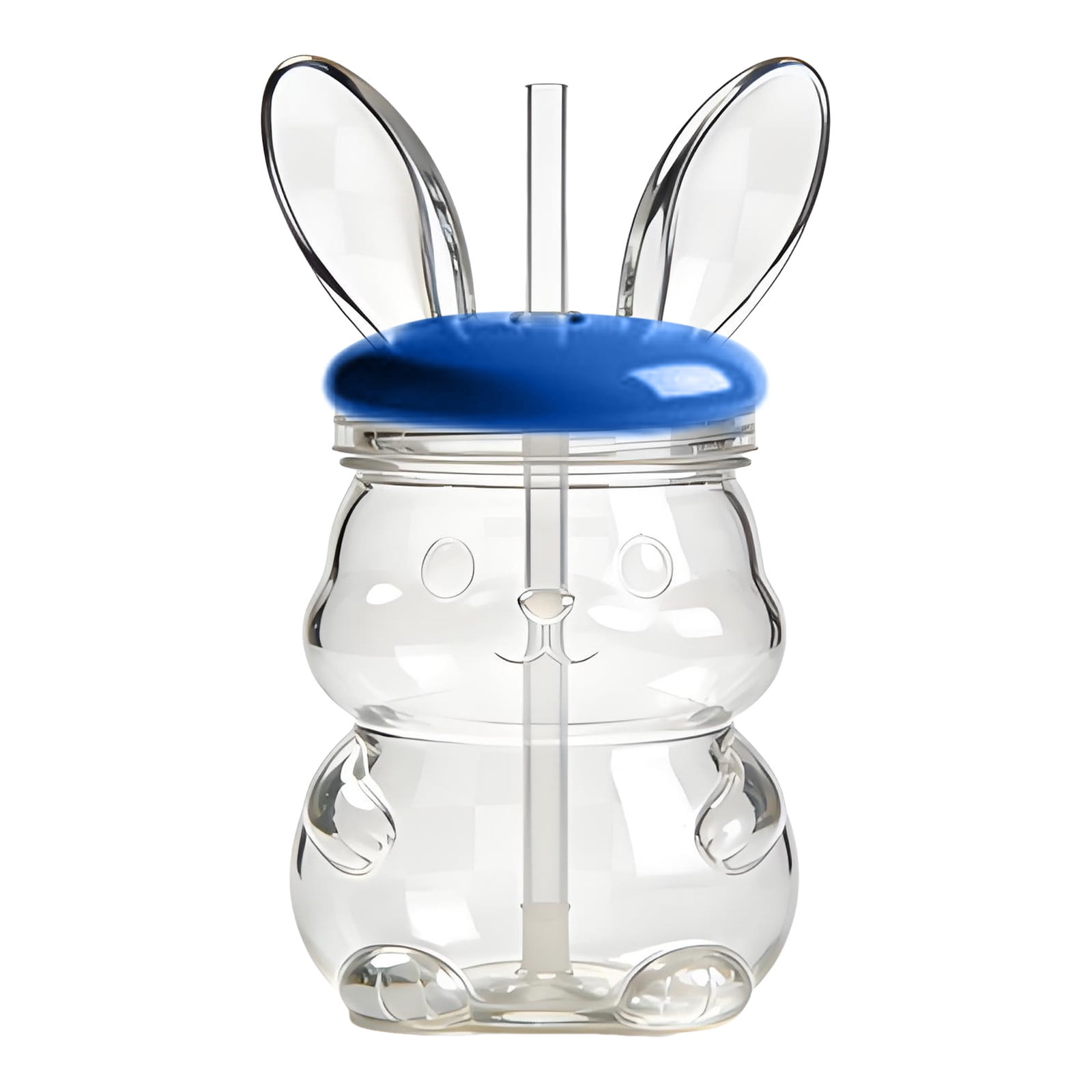 2026 Rabbit Cup Cute Rabbit Glass Cup with Reusable Glass Tumbler with ...