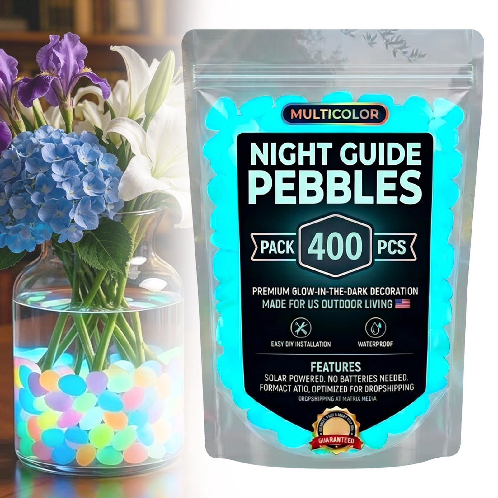 2026 Rainbow Luminous Pebbles Stones,Light Storage Glow-in-the-Dark ...