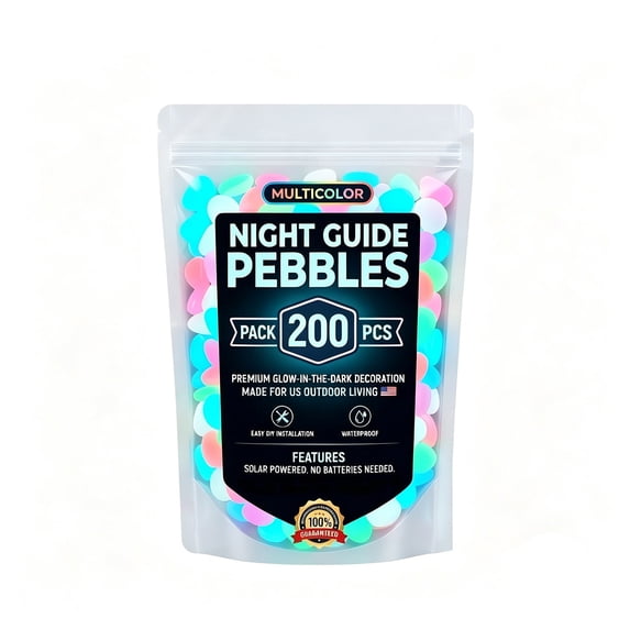 2026 Rainbow Luminous Pebbles Stones,Light Storage Glow-in-the-Dark ...