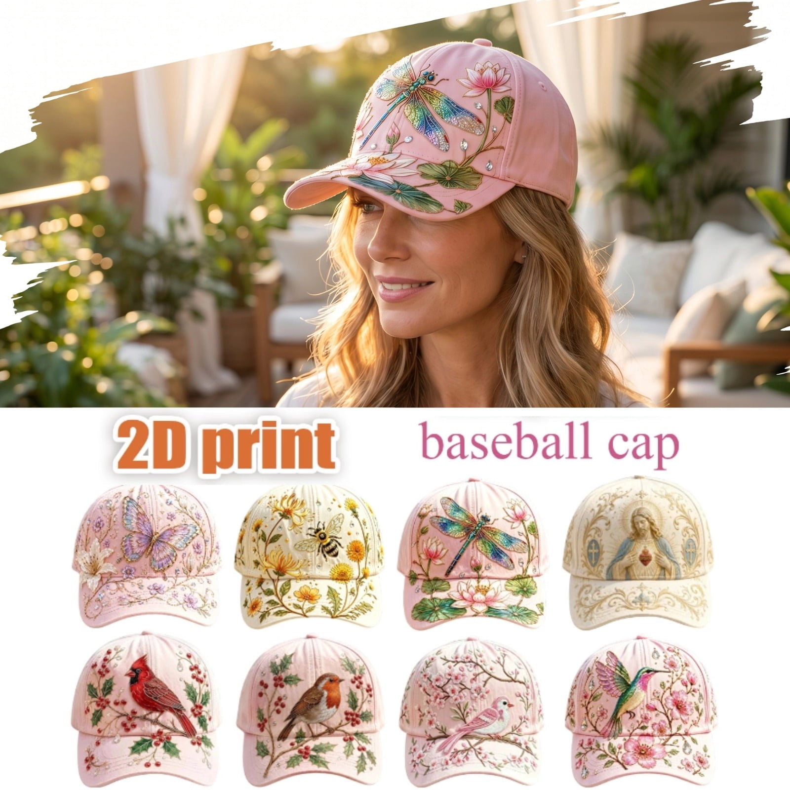 2026 Red Cardinal Baseball Cap with Holly Berries, Adjustable ...