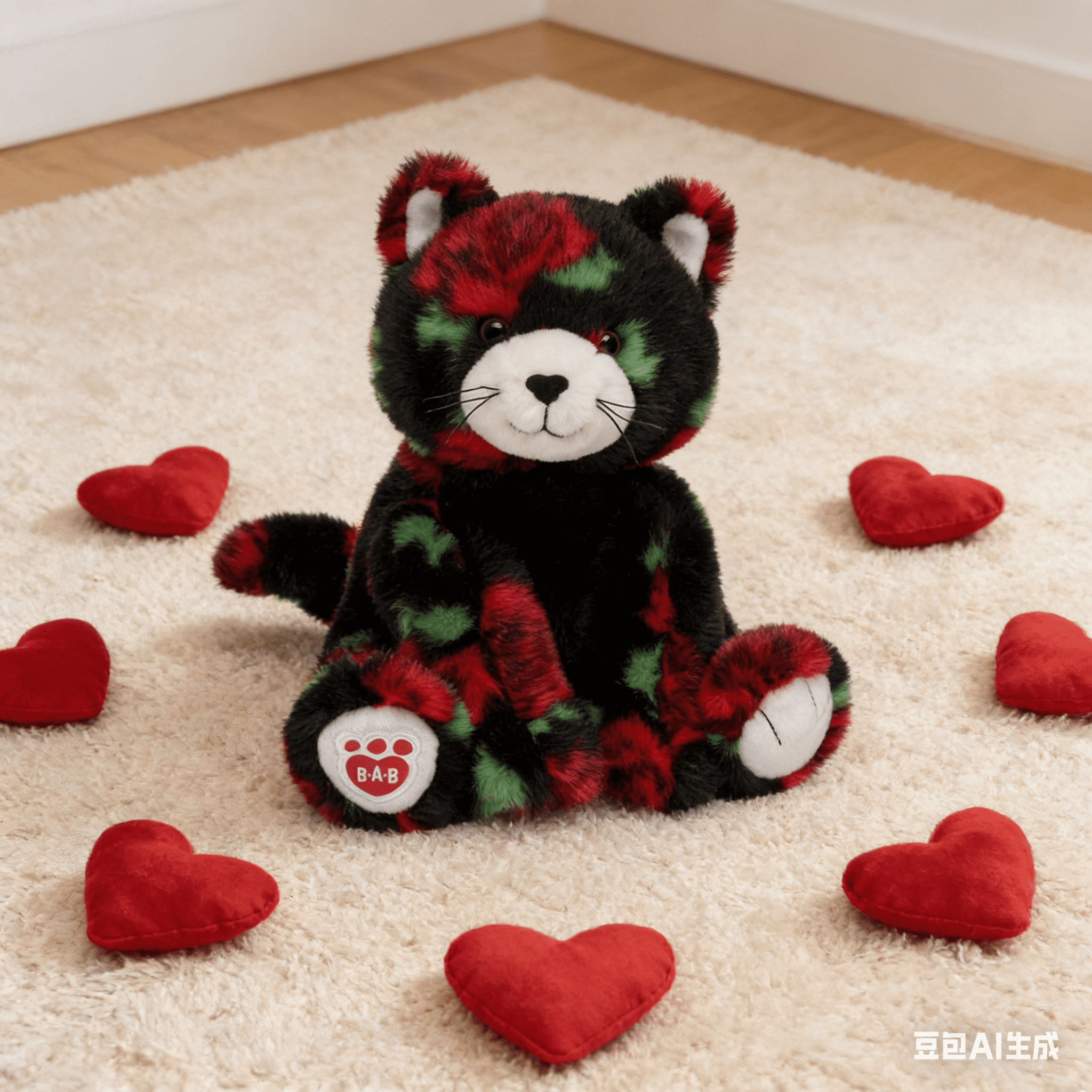 2026 Red Rose Kitty Soft Toy Plush Figure Toy Mens Valentines Day Gifts ...