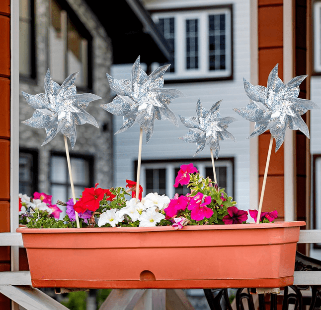 2026 Reflective Bird Repellent Pinwheels 10 Pack, Diameter 7.48in, 8 ...