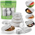 2026 Reusable Aluminum Foil Food Covers, 50/100Pcs Pop-Up Tin Foil Food ...