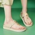 2026 Rhinestone Toe Sandals For Women European And Thick Bottom Flip ...