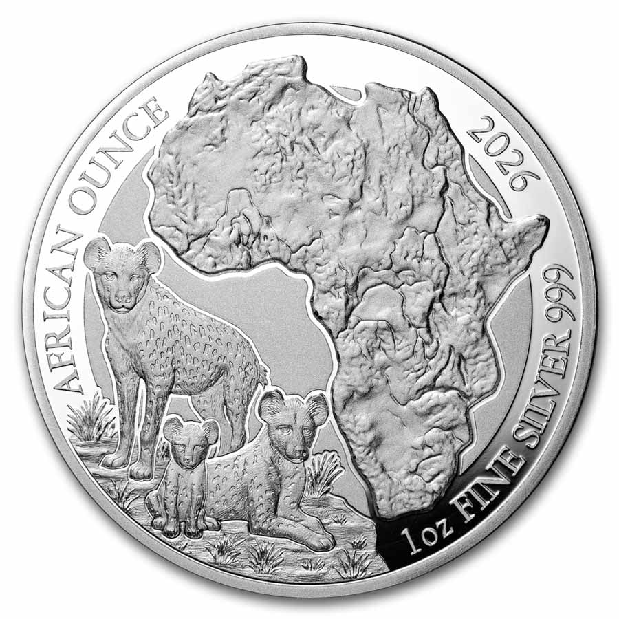 2026 Rwanda 1 oz Silver Proof African Ounce Spotted Hyena - Walmart.com