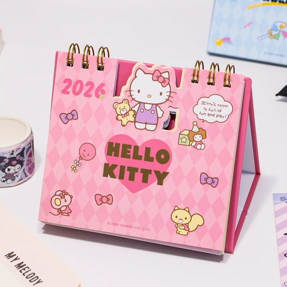 2026 Sanrio Cartoon Hello Kitty My Melody Kuromi Desk Calendar Daily ...