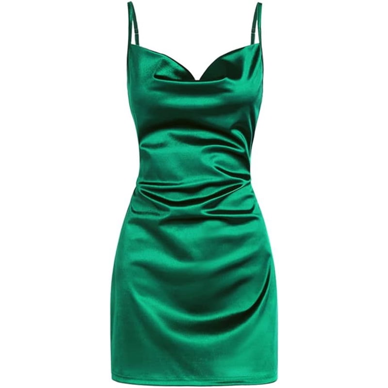 2026 Satin Strapless Backless Tie-Up Dress Summer Sexy Elegant ...