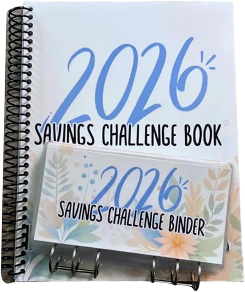 2026 Savings Challenge Book with Binder, 6-Month Savings Blueprint with ...