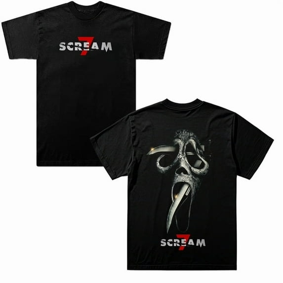 2026 Scream 7 Inspired Print Merch T-Shirt – Unisex Summer Short Sleeve ...