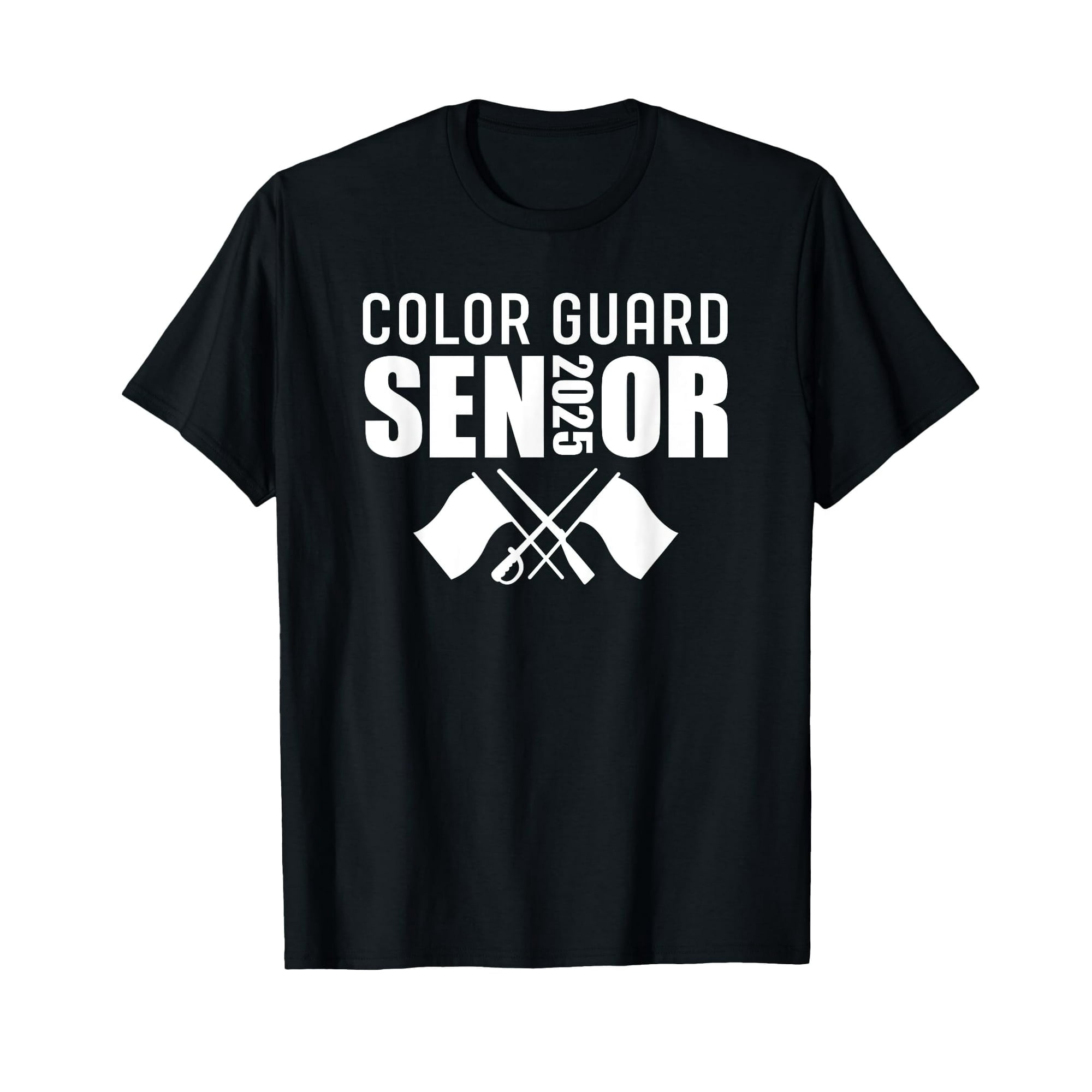 2026 Senior Color Guard Class of 2026 Marching Band Flag T-Shirt ...