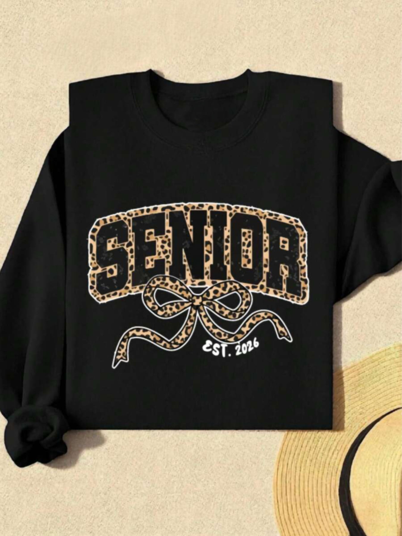 2026 Senior Year Graduation Sweatshirt - Golden Leopard Print SENIOR ...