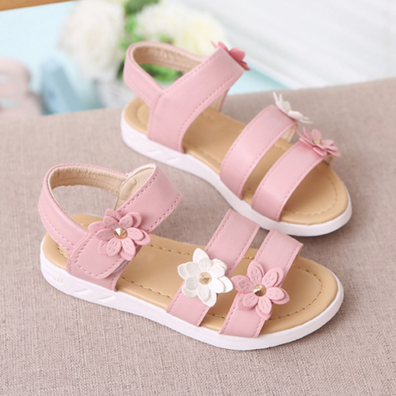 2026 Shoes Toddler Girls Flower Sandals, Open Toe Casual Strap Sandals ...