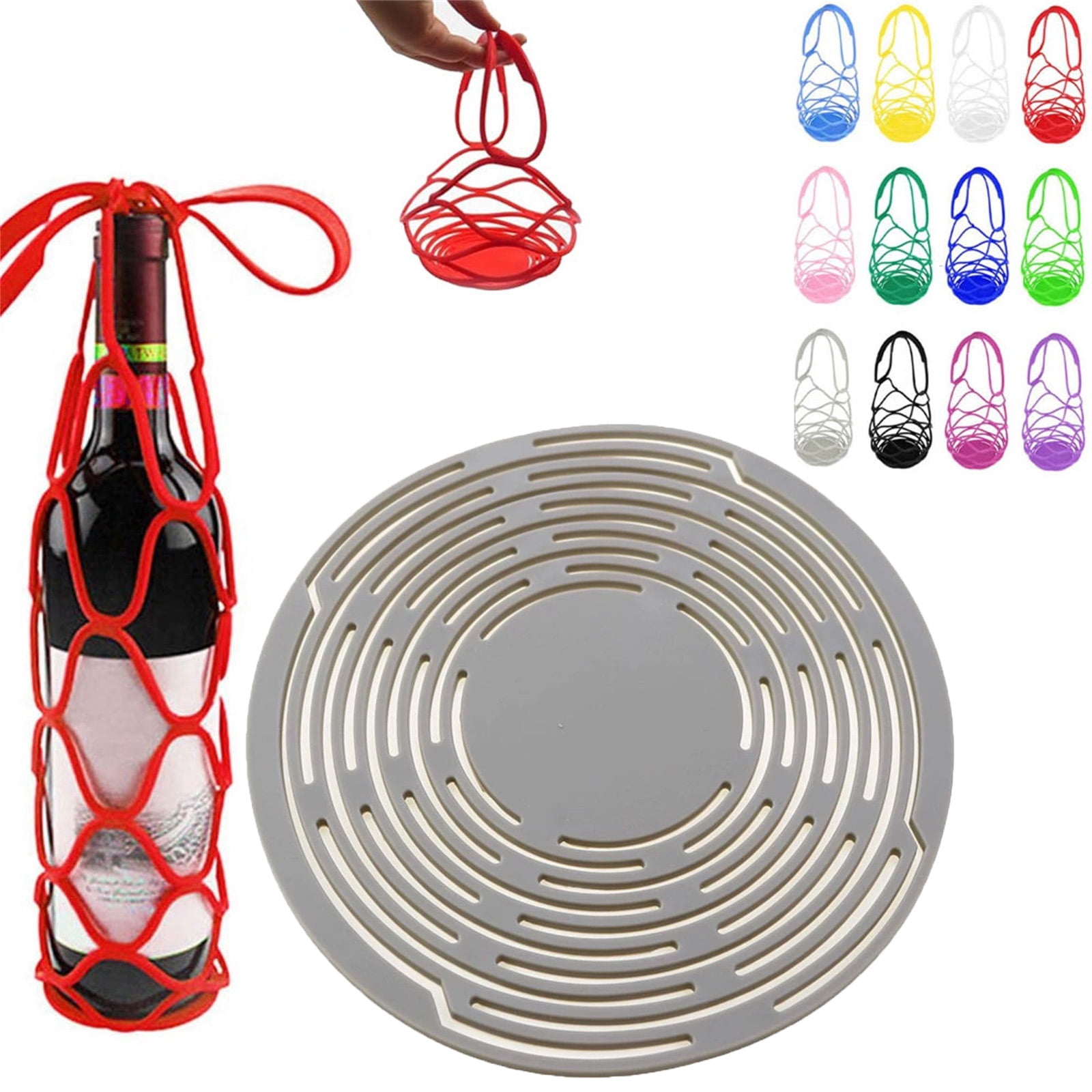 2026 Silicone Wine Carrier Bag, Multi-Use Silicone Storage Bag ...