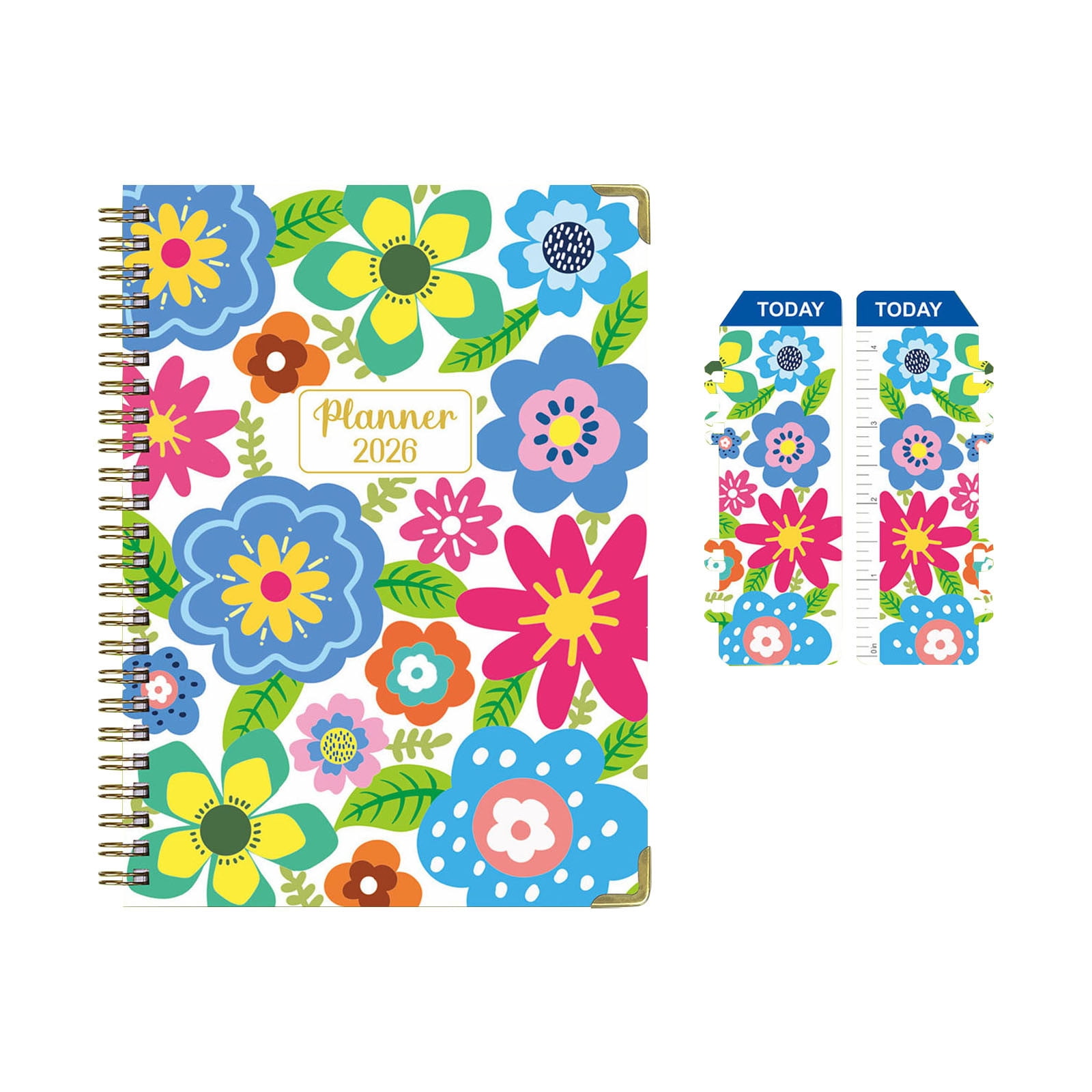 2026 Simple A5 Spiral Planner, Bilingual Schedule Notebook for Goal ...