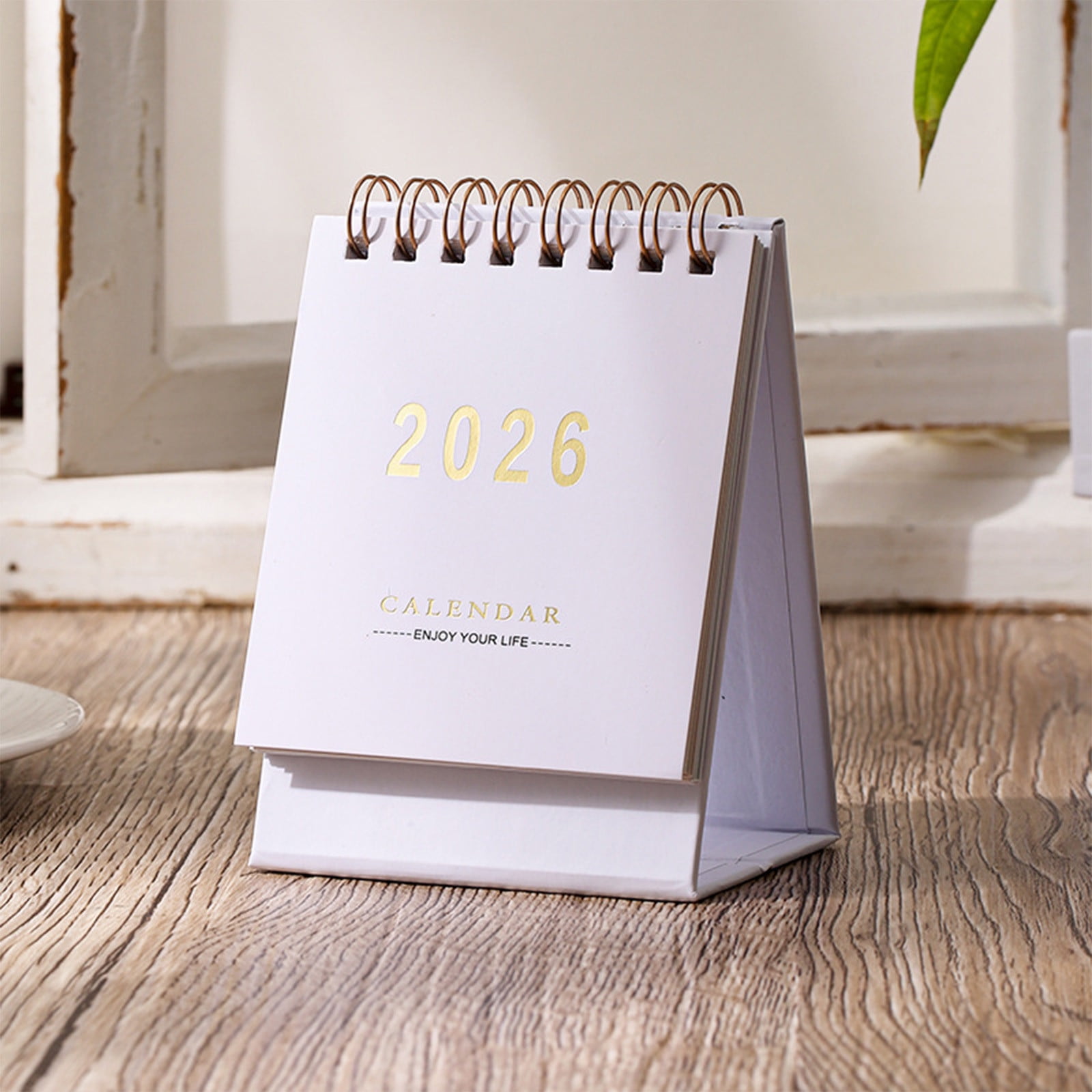 2026 Small Desk Calendar Paper | Solid Color Black Blue Pink White ...