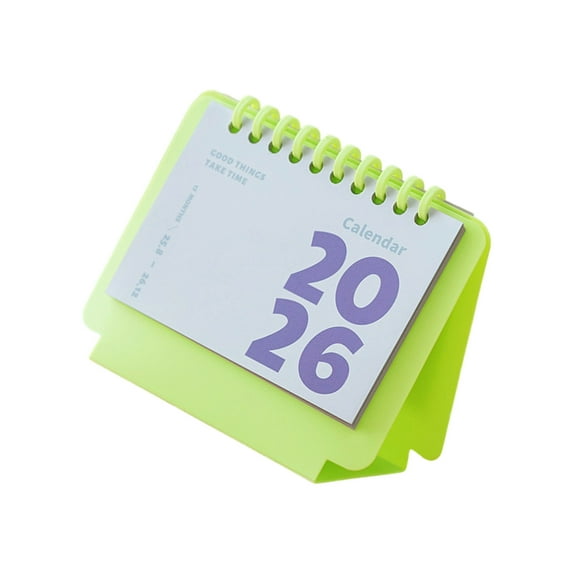 2026 Small Desk Calendar Writing Notepads Plastic Binding Comb Office ...
