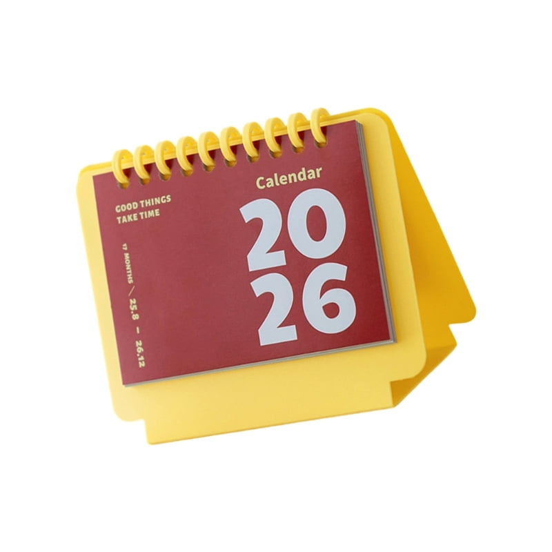 2026 Small Desk Calendar Writing Notepads Plastic Binding Comb Office ...