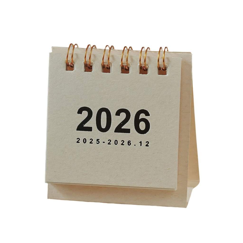 2026 Small Desktop Calendar Planner 18 Month 07/2025 to 12/2026 Twin ...