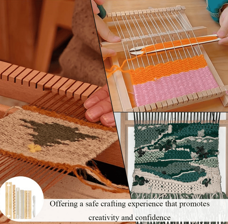 2026 Small Weaving Loom Kit, Wooden Multi-Craft Small Loom Kit DIY Hand ...