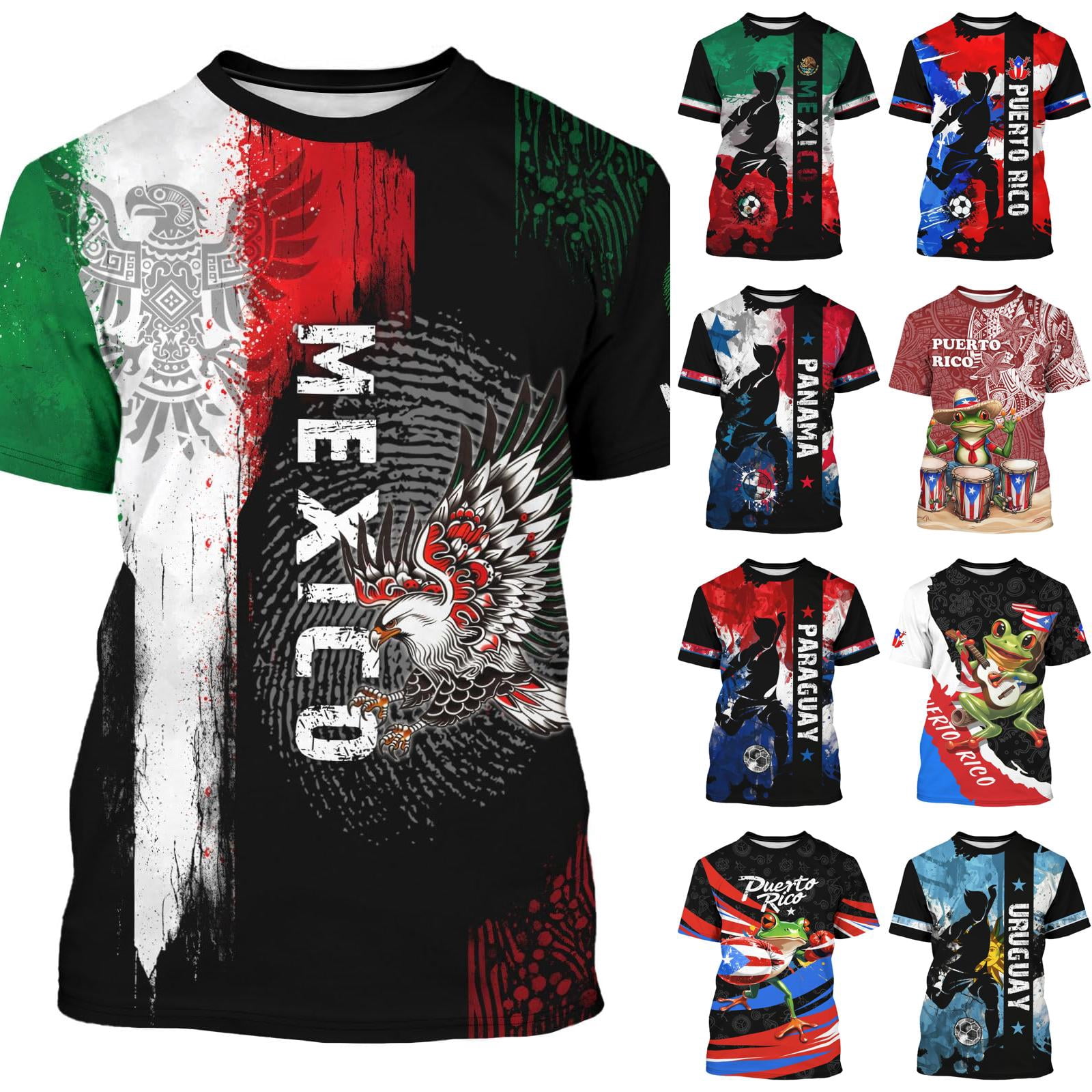 2026 Soccer Cup Graphic Jersey for Men, Short Sleeve Crew Neck Tee with ...