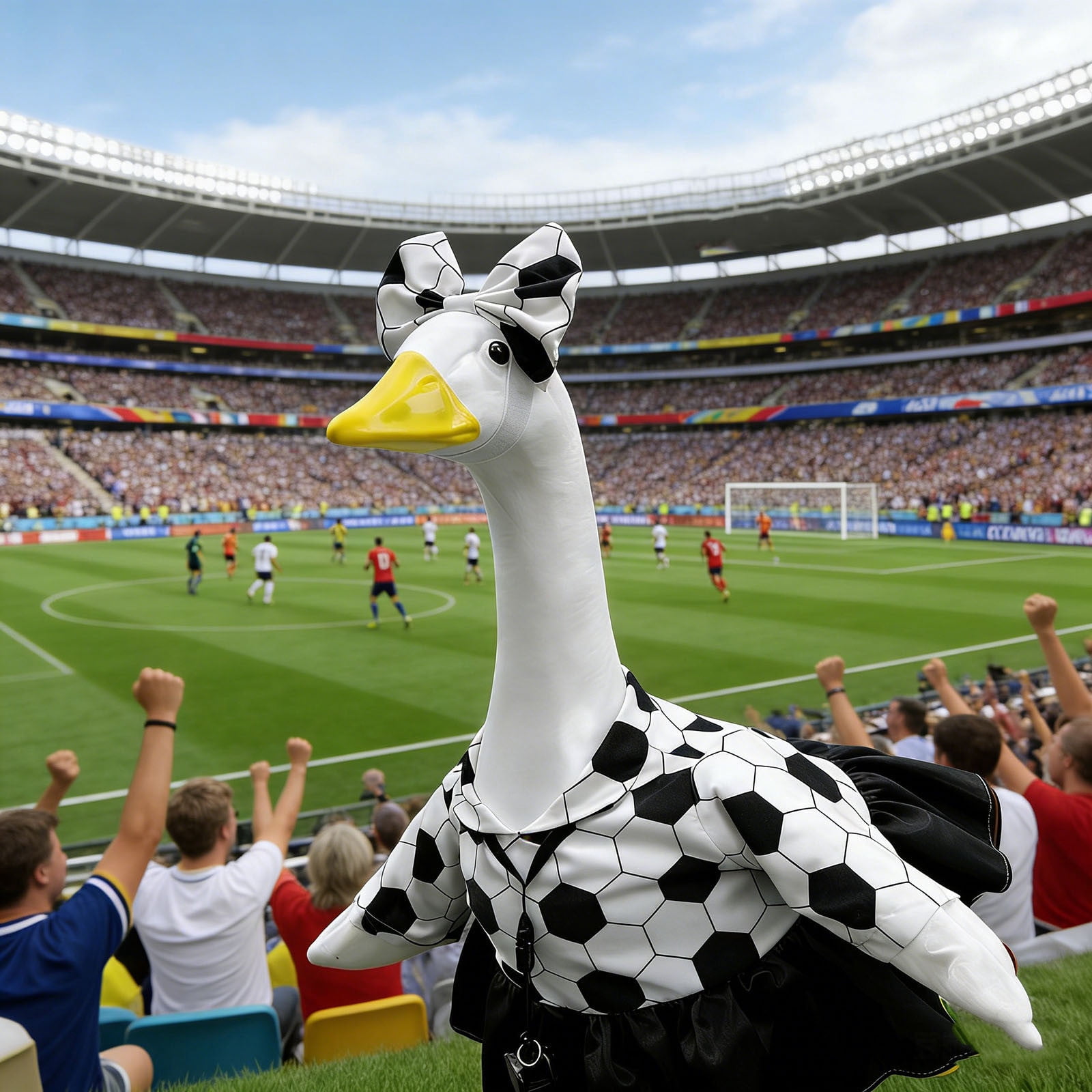 2026 Soccer Fan Goose Costume Set with Whistle, Cute Sports-Themed Yard ...