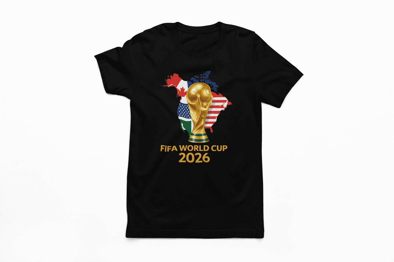 2026 Soccer Fan Graphic T-Shirt North America Football Trophy Tee USA ...
