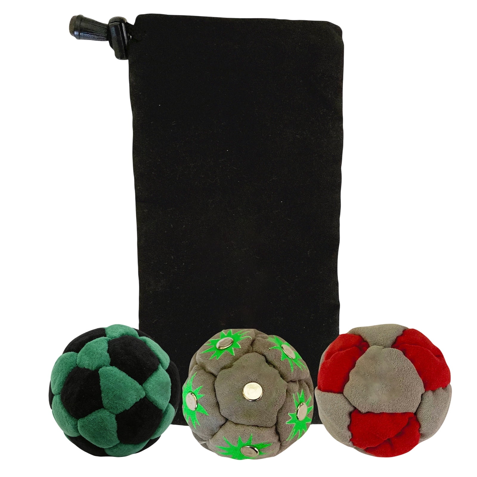 2026 Soccer Hacky Footbag Sacks - 32-Panel Spiral Pellet Filled Footbag ...