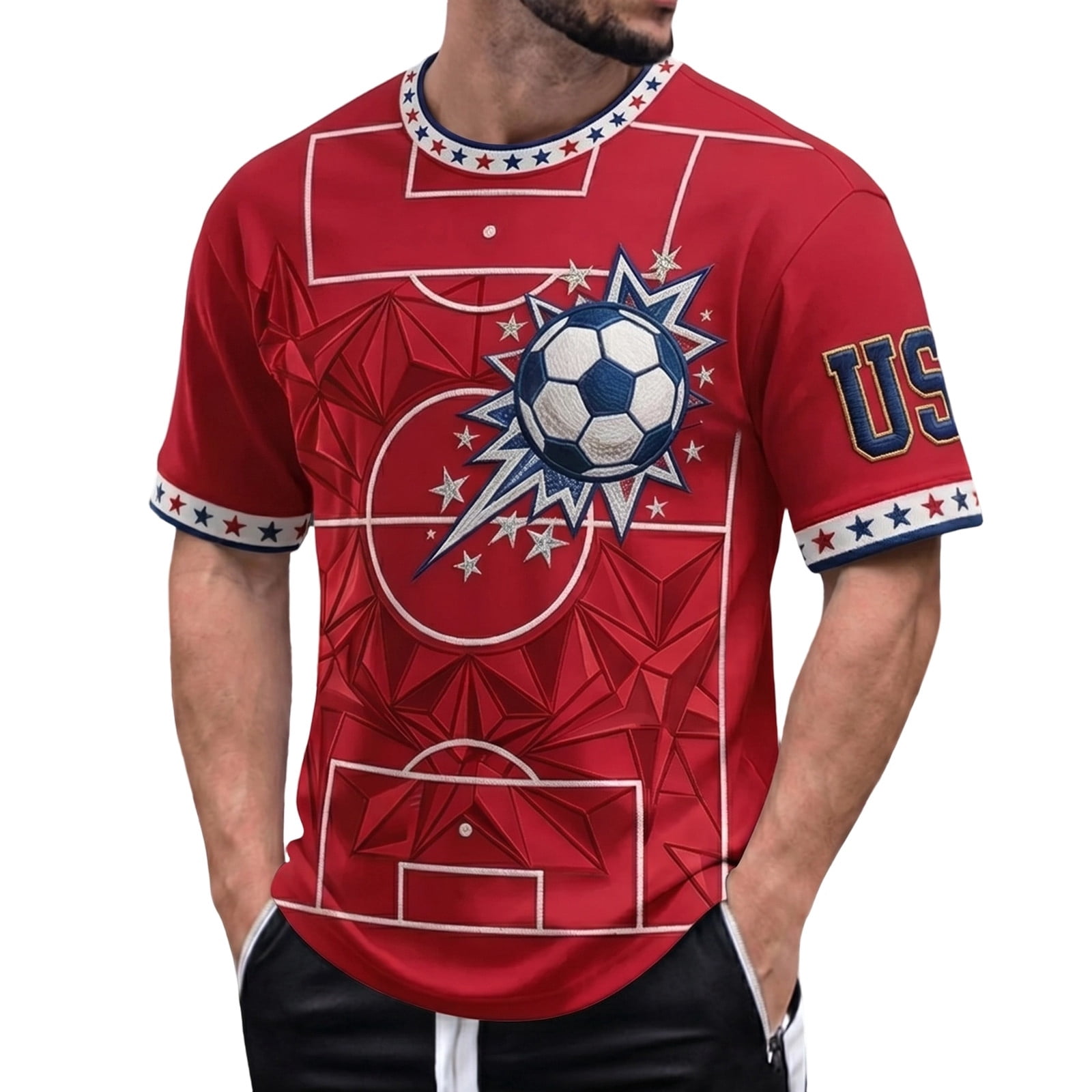 2026 Usa Soccer Jersey Mens T Shirt Short Sleeve Casual Crewneck ...