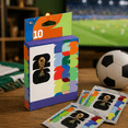 2026 Soccer Sticker Pack Collection Box, 10 Packs Football Fan Stickers ...