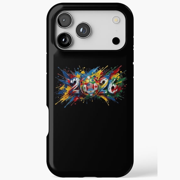 2026 Soccer World Celebration Flags Paint Splatter for iPhone Case 11 ...