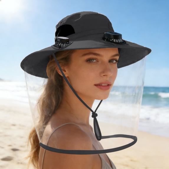 2026 Solar Fan Hat Solar Fan Cap Wide Edge Fan Sun Cap Control Cap For ...