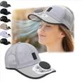 2026 Solar Rechargeable Peaked Cap with 3-Speed Quiet Fan, USB Powered ...