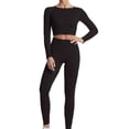 2026 Solid Color Seamless Ribbed Yoga Set for Women, Long Running ...