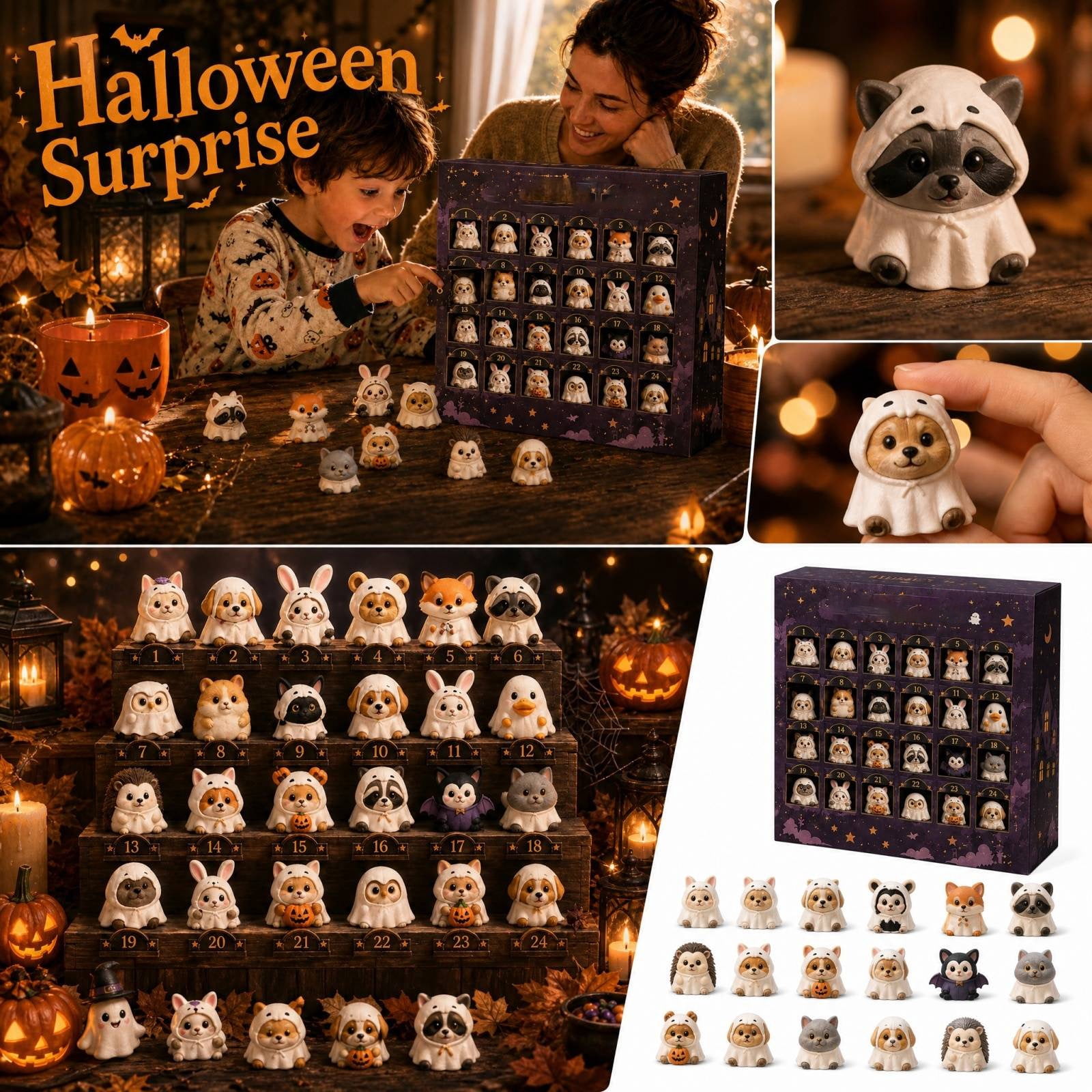 2026 Spooky Ghost Themed Halloween Advent Calendar with 24 Day ...