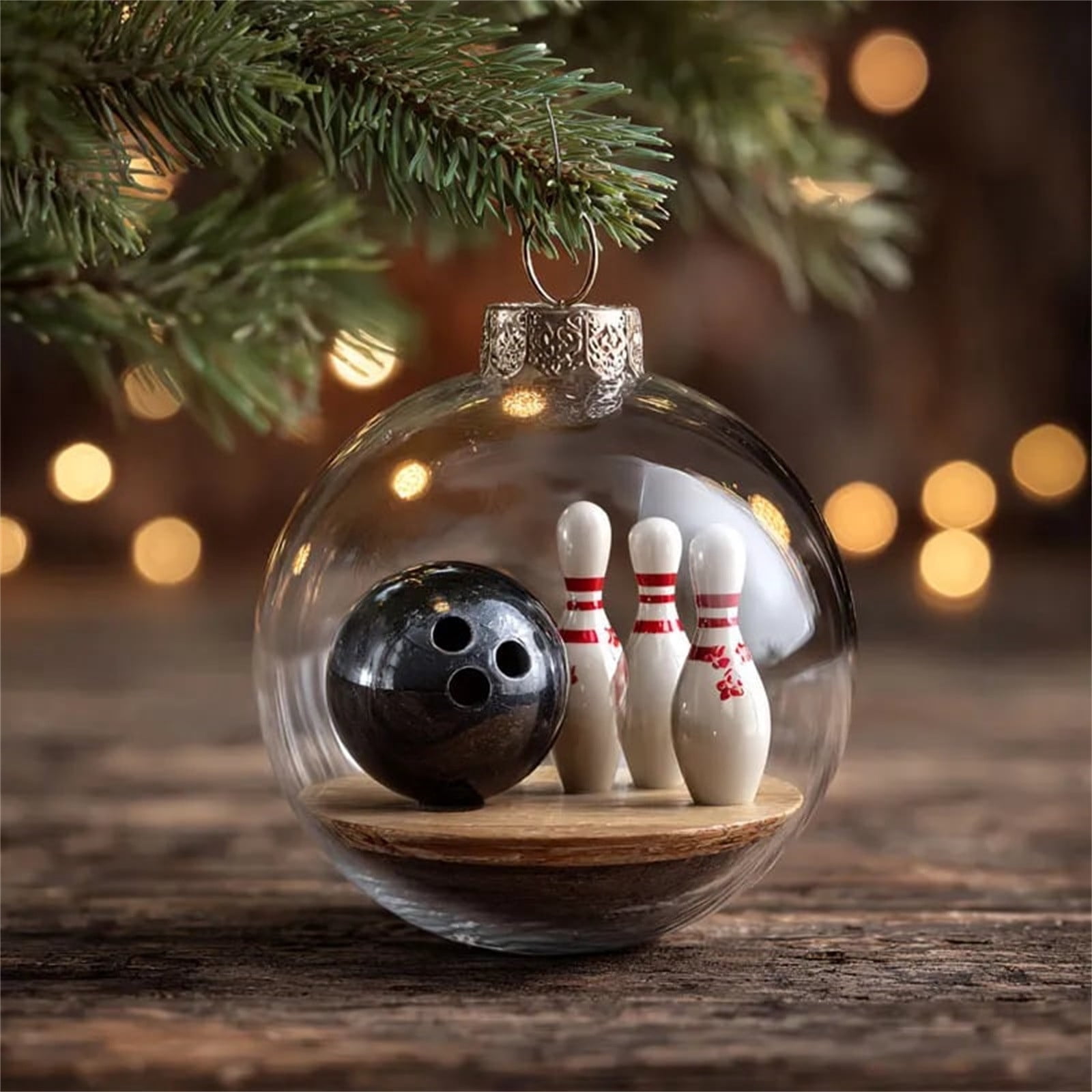 2026 Sports Bowling Holiday Ornament, 3D Crystal Sports Ornament Set ...