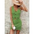 2026 Spring/Summer New Women's V Neck Button Front Hollow Knit Vest ...