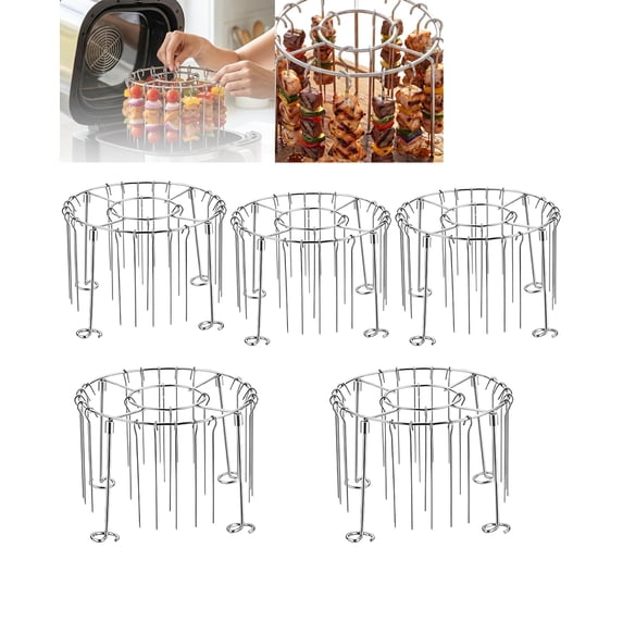 2026 Stainless Steel Air Fryer Skewer Rack,New Stainless Steel Hanging ...