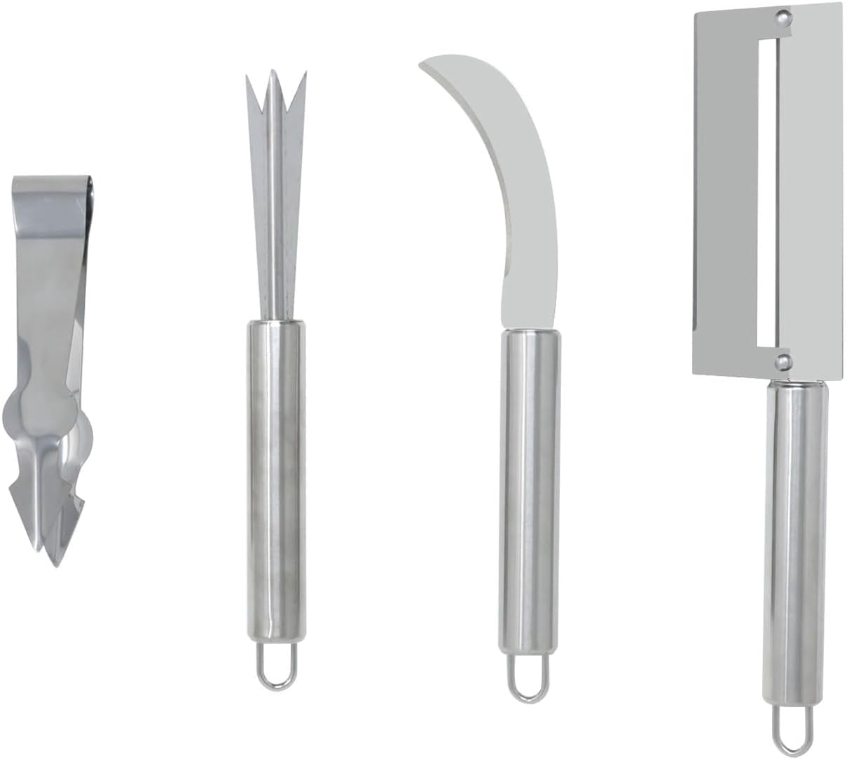 2026 Stainless Steel Pineapple Sugarcane Peeler Set, 4PCS Pineapple Eye ...