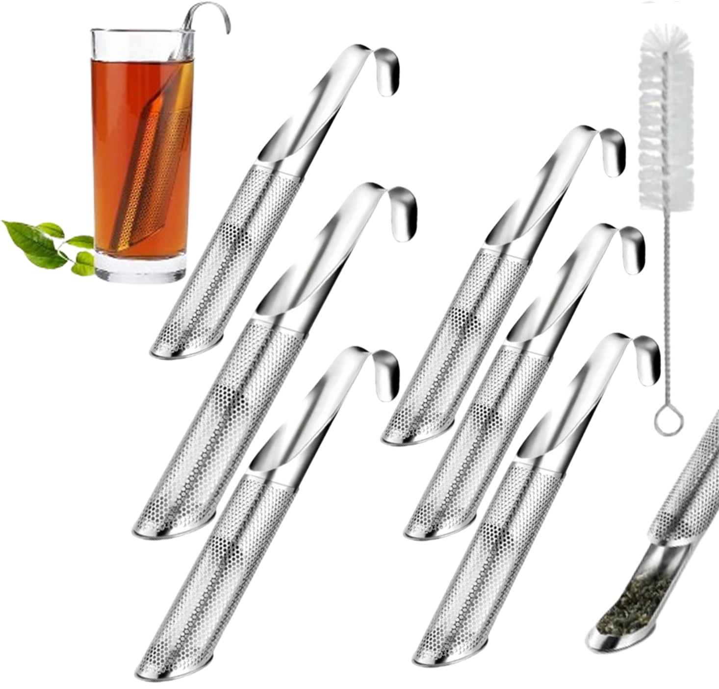 2026 Stainless Steel Tea Diffuser, Upgraded Tea Pipe Infuser with ...