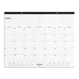 2026 Staples 21.75" x 17" Monthly Desk Pad Calendar White/Black ...