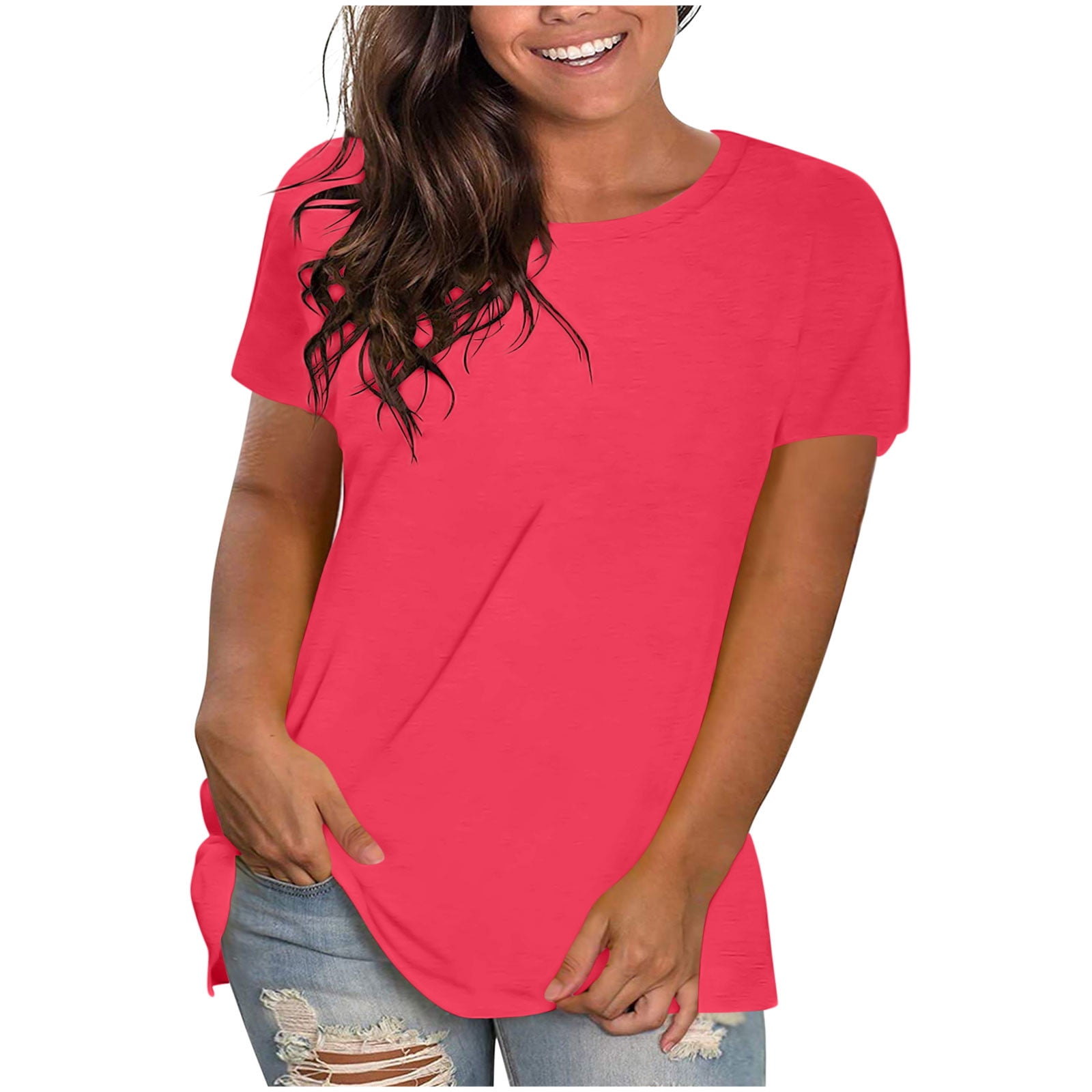 2026 Summer Casual Top for Women Breathable Hi-Low Hem Drapey Tunic ...