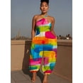 2026 Summer Colorful Abstract Print Halter Neck Jumpsuit for Women ...