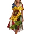 2026 Summer Dresses for Women 4th of July American Flag Short Sleeve ...