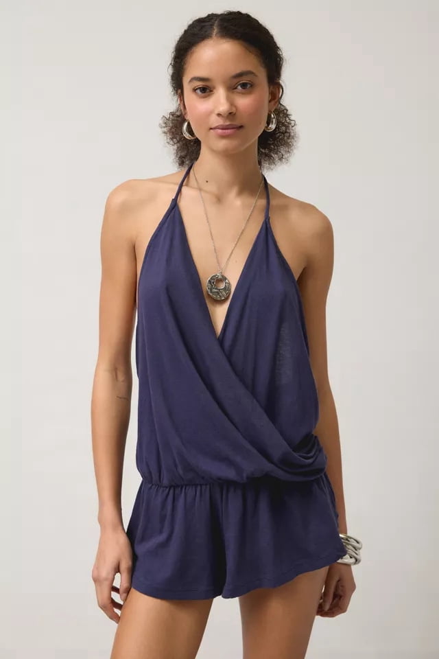 2026 Summer European and American Halter Neck Tie V-Neck Backless ...