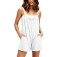 2026 Summer Jumpsuits for Women Dressy 100% Cotton Solid Color Backless ...